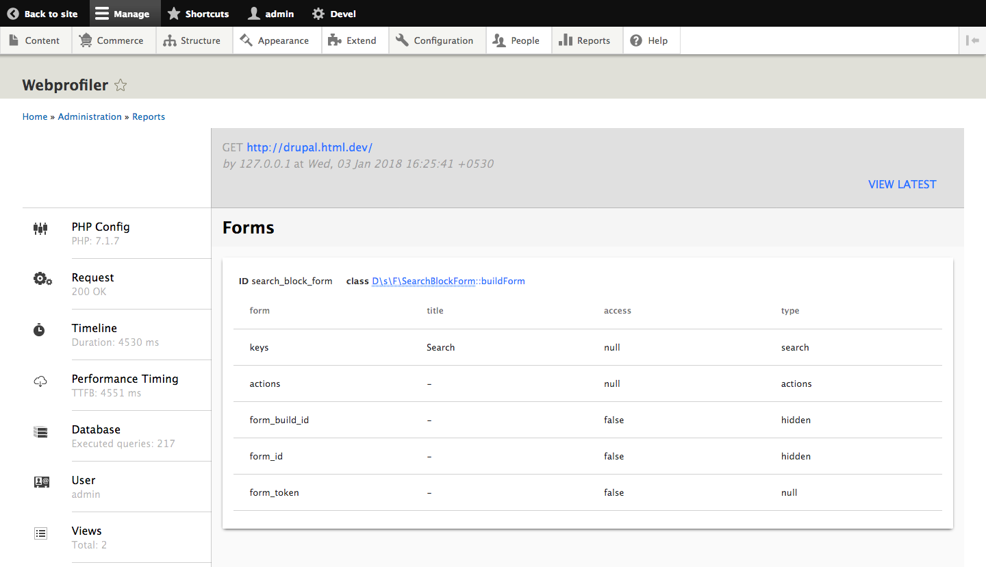How to debug Drupal 8 website performance using Web Profiler